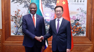 Incontro tra Han Zheng e il vice presidente sudafricano Paul Mashatile